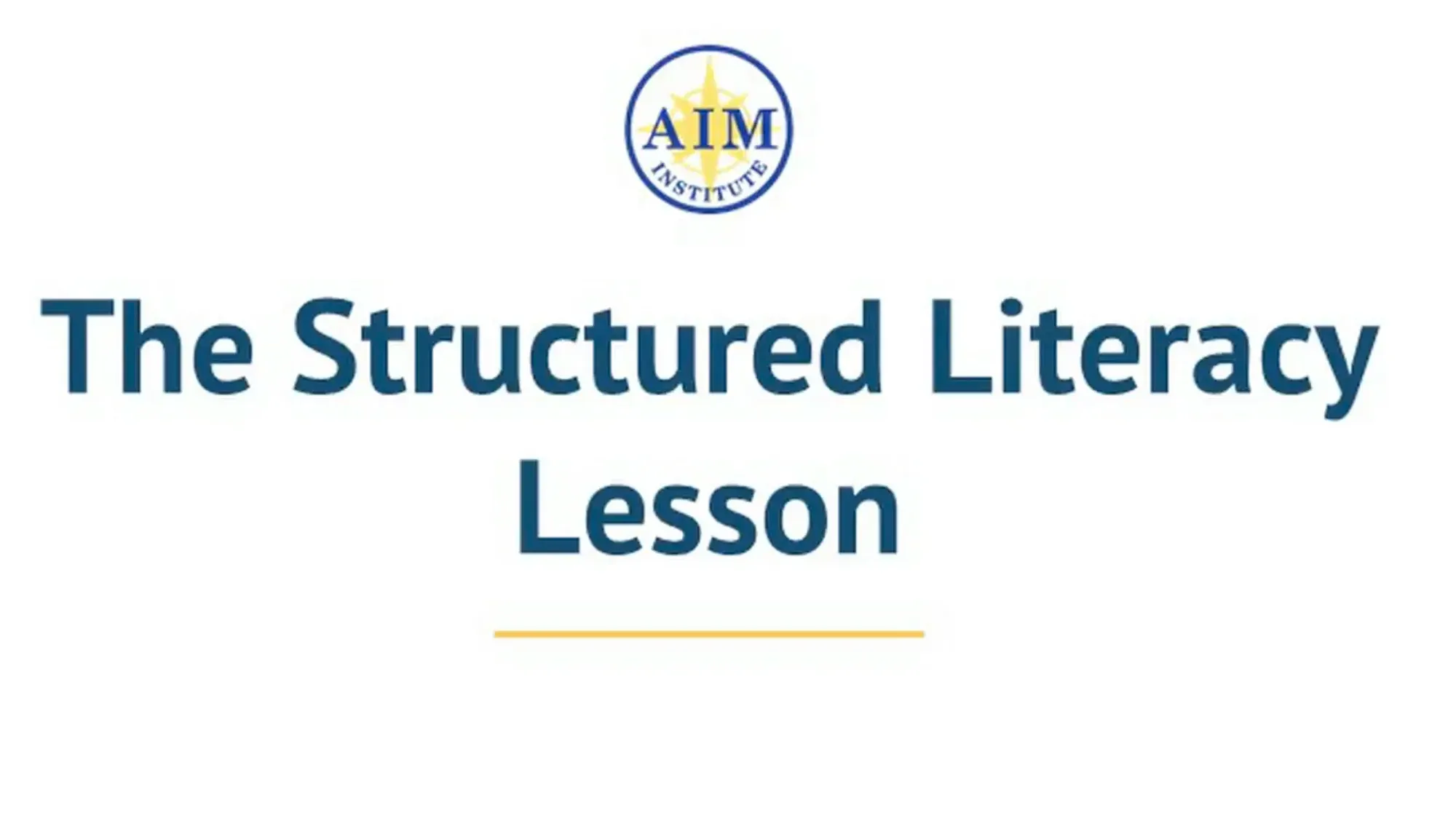 Structured Literacy Lesson Outline